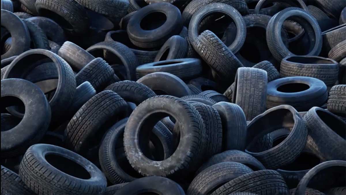 VIDEO tire rubber circular carbon economy asphalt | Aramco Life