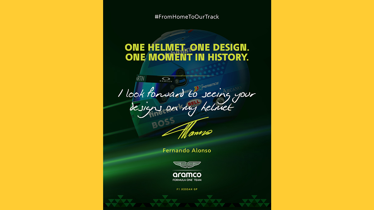 F1 Aston Martin helmet design contest | Aramco Life